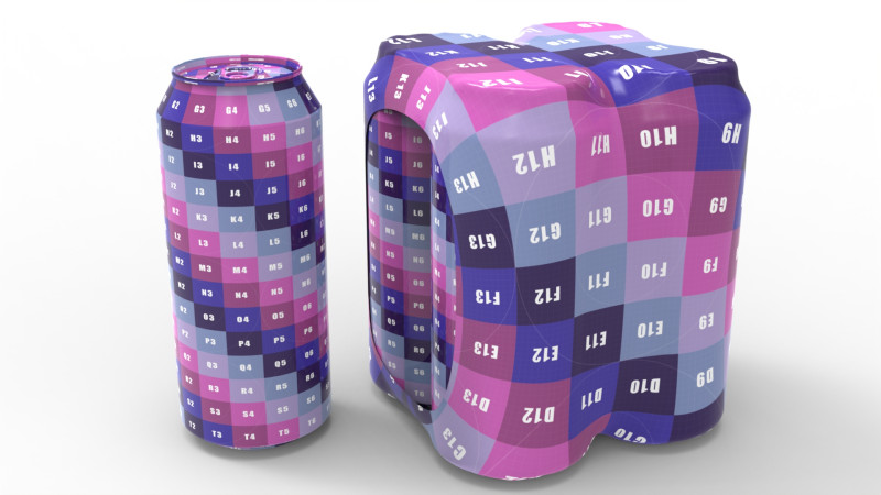 Four pack packaging beverage soda cans 1000ml Modèle 3D in Autre 3DExport