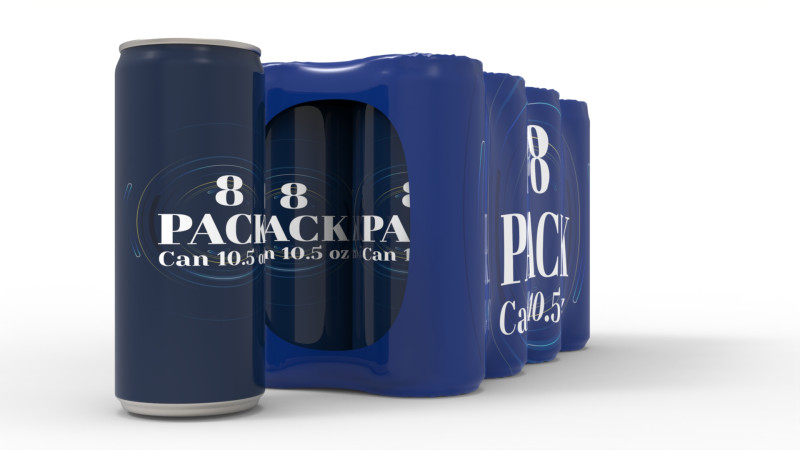 Eight pack packaging beverage soda cans 10-5oz 3D Model in Other 3DExport