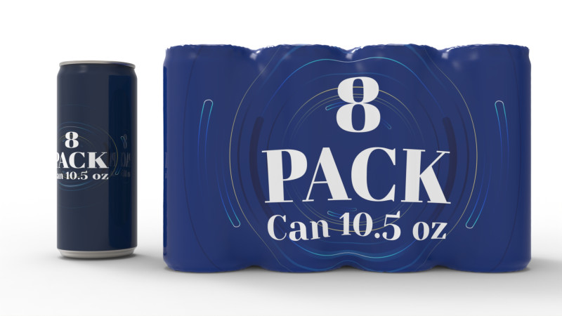 Eight pack packaging beverage soda cans 10-5oz 3D Model in Other 3DExport
