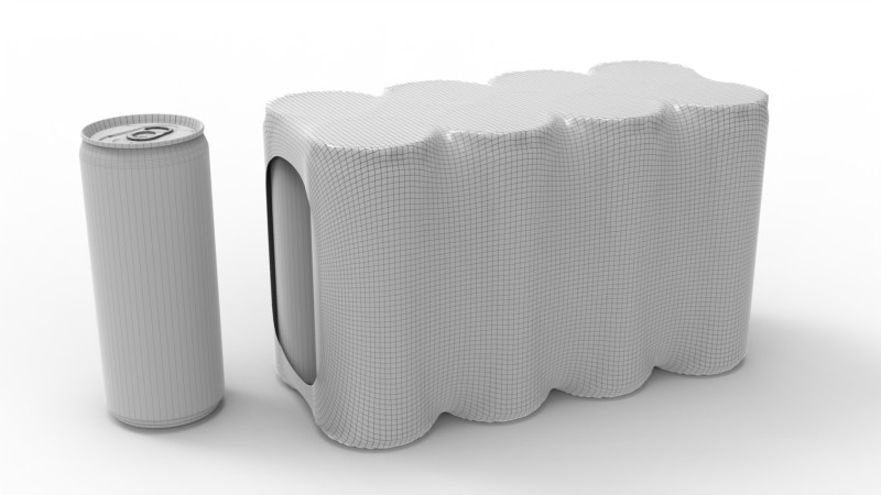 Eight pack packaging beverage soda cans 10-5oz 3D Model in Other 3DExport