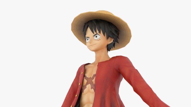 Monkey D Luffy - One Piece 3D Model in Cartoon 3DExport
