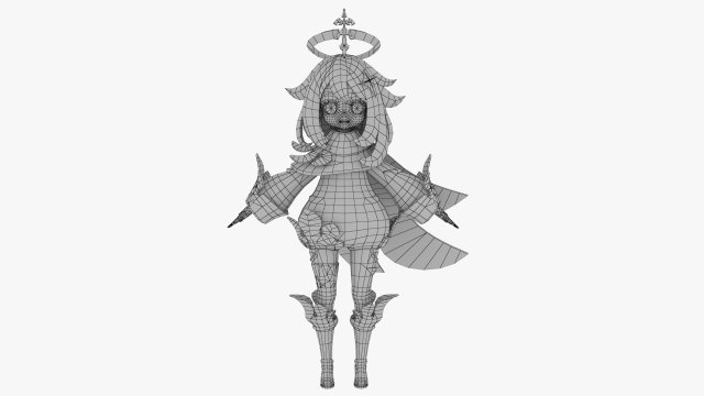 Paimon from Genshin Impact 3D Model in Fantasy 3DExport