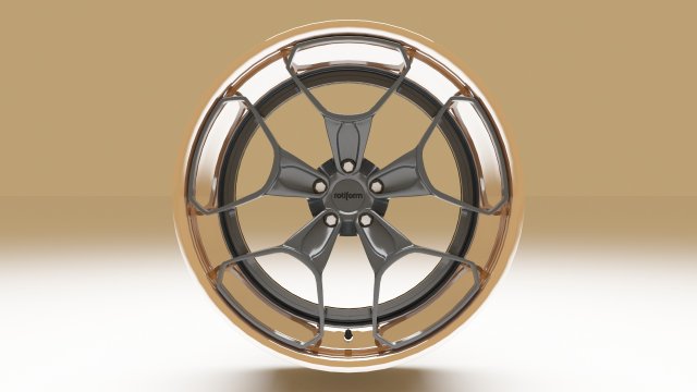 Rotiform HUR Wheels 3D Model in Parts of auto 3DExport