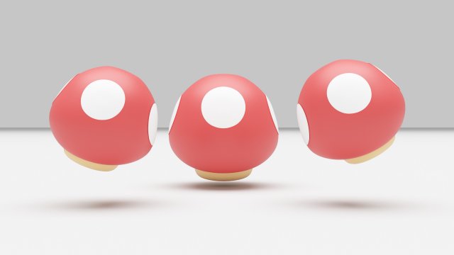 Super Mushroom - Super Mario Bros Modelo 3D in Fantasía 3DExport