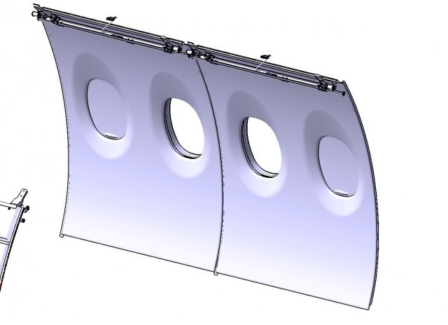 DETAILED AIRCRAFT SIDEWALL PANELS 3D Model in Parts 3DExport