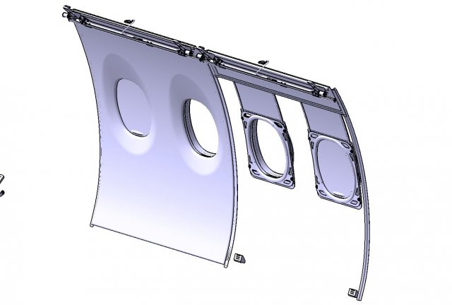 DETAILED AIRCRAFT SIDEWALL PANELS 3D Model in Parts 3DExport