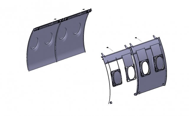 DETAILED AIRCRAFT SIDEWALL PANELS 3D Model in Parts 3DExport