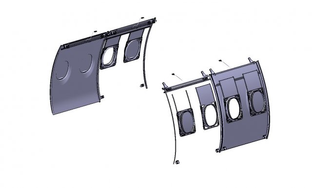DETAILED AIRCRAFT SIDEWALL PANELS 3D Model in Parts 3DExport