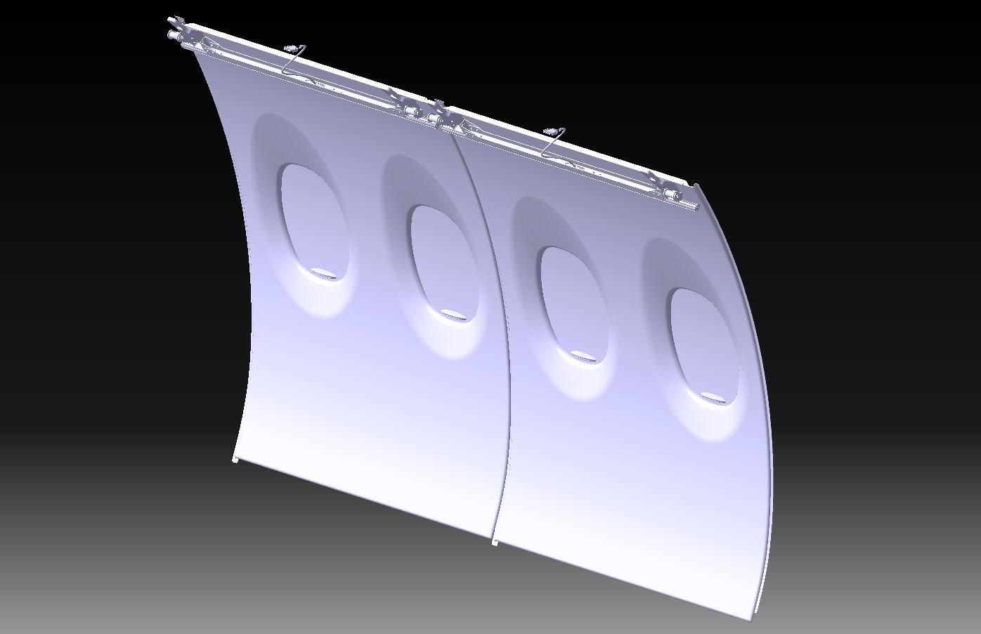 Detailed Aircraft SIDEWALL panels 3D Model in Parts 3DExport