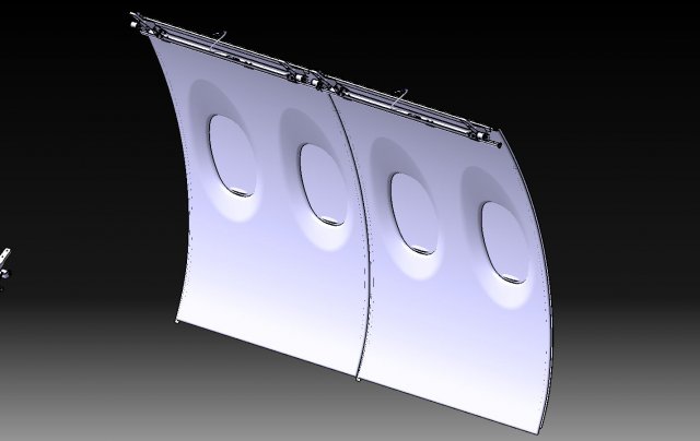 DETAILED AIRCRAFT SIDEWALL PANELS 3D Model in Parts 3DExport