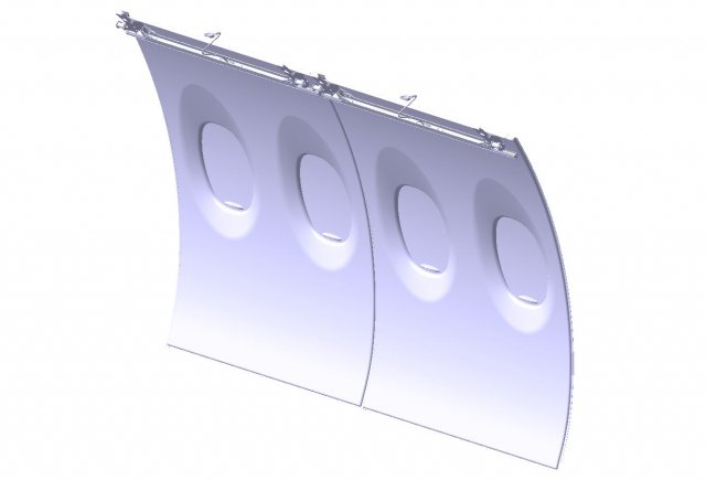DETAILED AIRCRAFT SIDEWALL PANELS 3D Model in Parts 3DExport