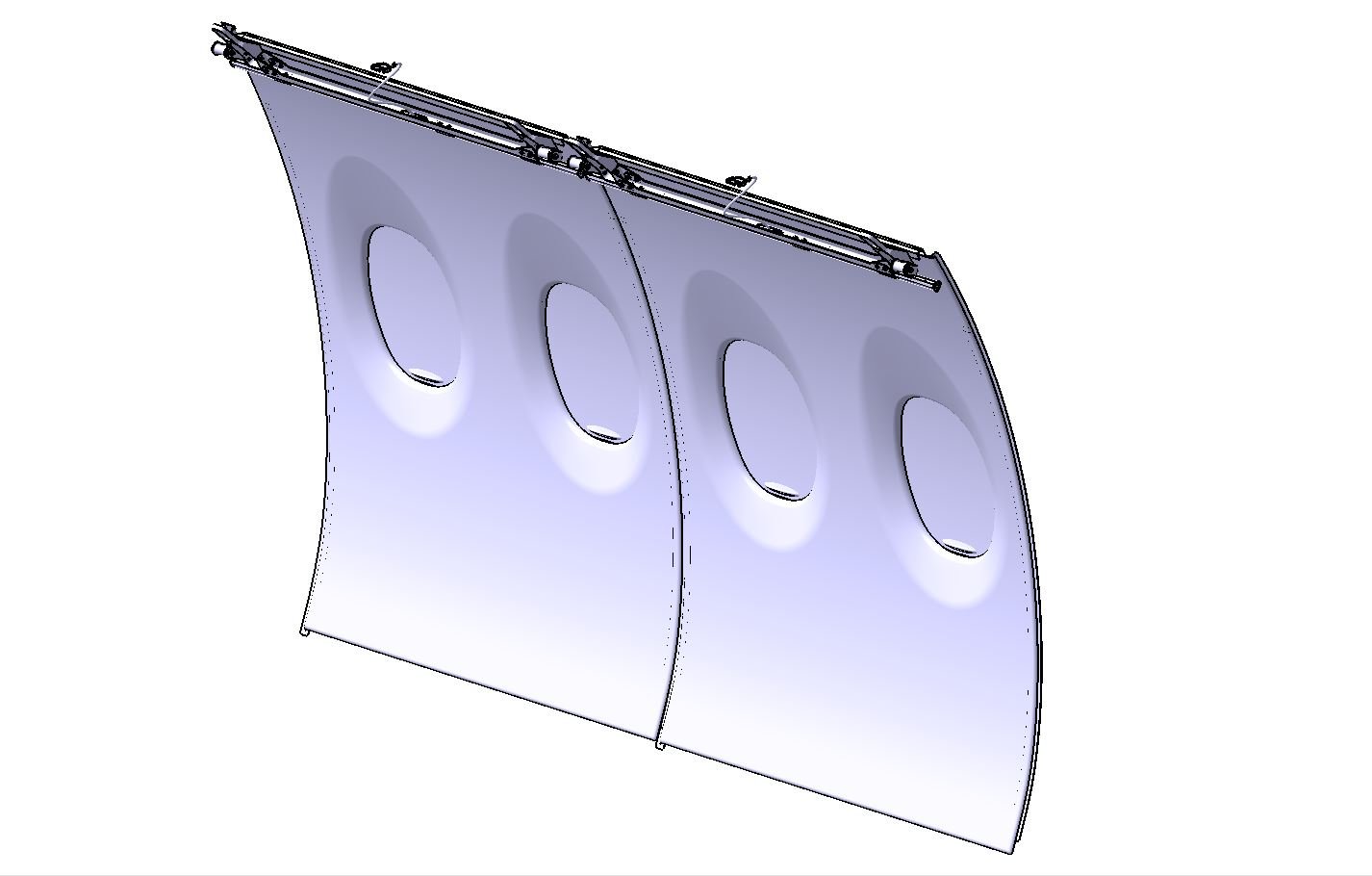 Detailed Aircraft SIDEWALL panels 3D Model in Parts 3DExport