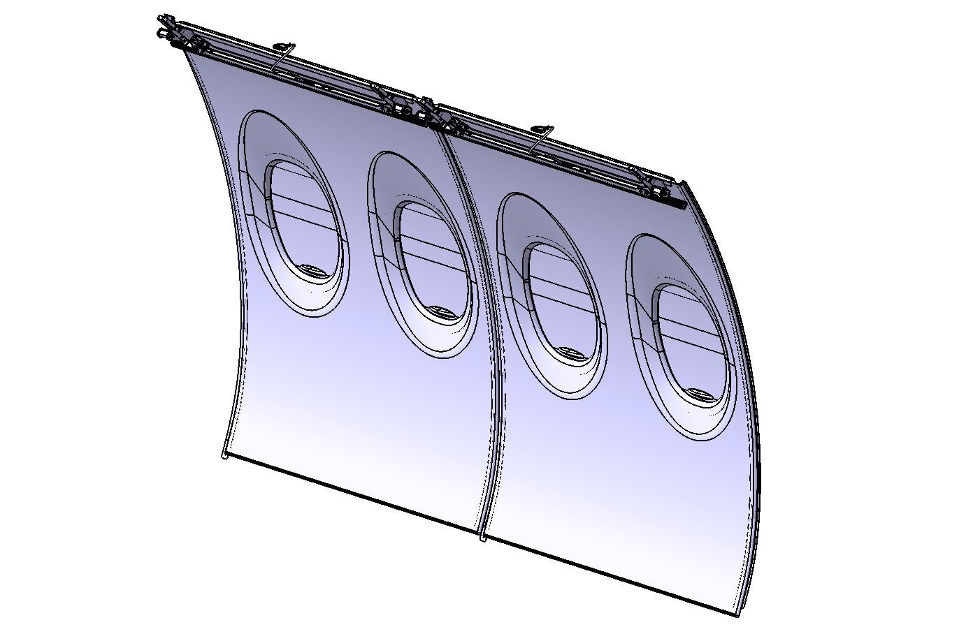 Detailed Aircraft SIDEWALL panels 3D Model in Parts 3DExport