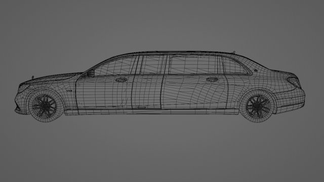 Mercedes Maybach S650 Pullman 3D Model in Limousine 3DExport