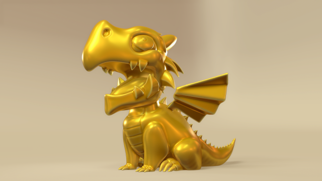Cute Little Dragon 3D Print Model in Monsters & Creatures 3DExport