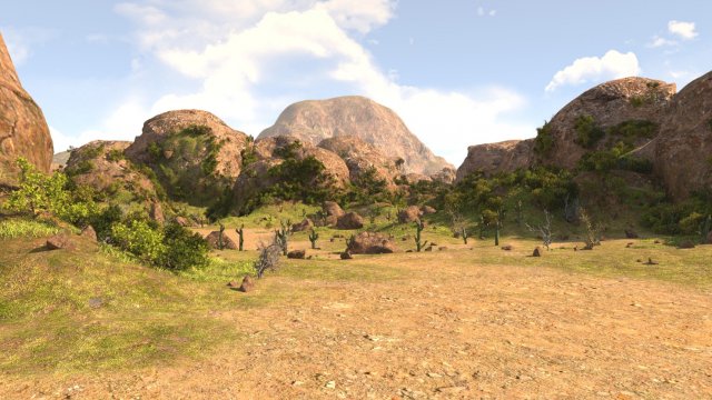 rocky terrain in blender 3D Model in Environment 3DExport
