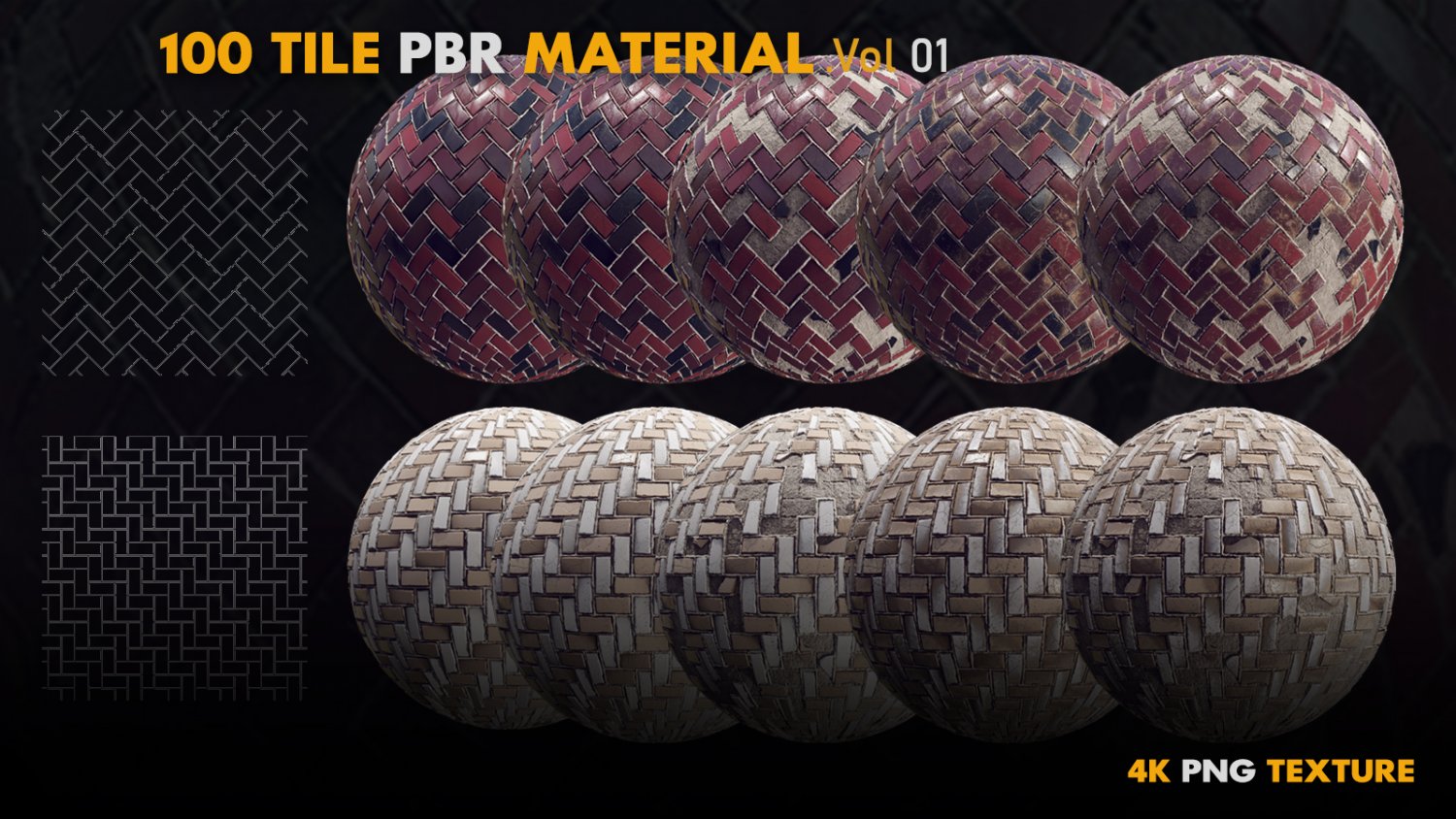 Tile PBR Materials Vol 01 CG Textures in Tiles 3DExport