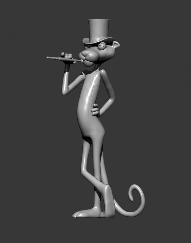 pink panther 3d print model 3D Print Model in Figurines 3DExport