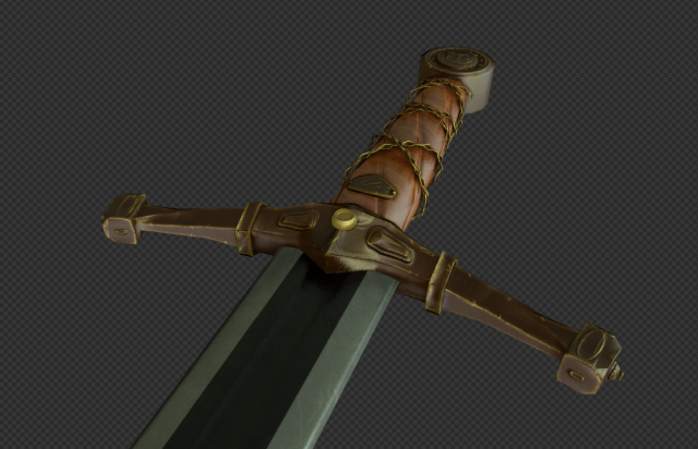 longsword medieval type xvia - low poly model 3D Model in Melee 3DExport