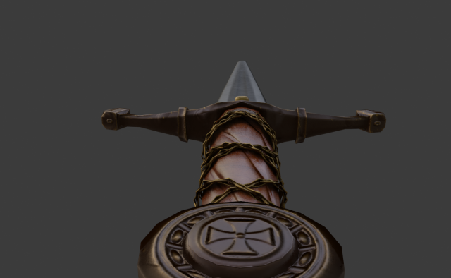 longsword medieval type xvia - low poly model 3D Model in Melee 3DExport