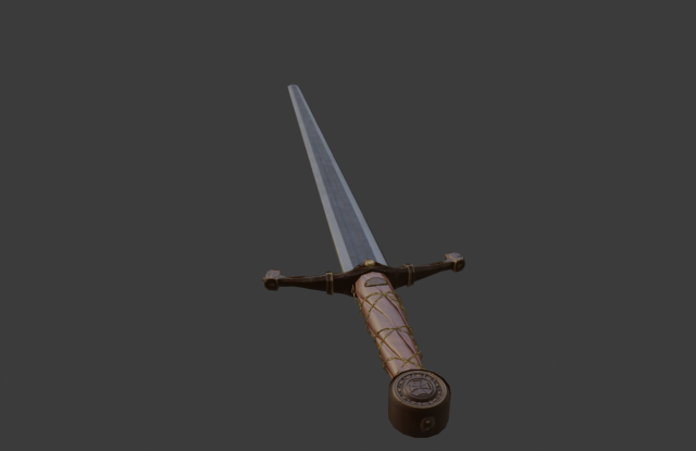 longsword medieval type xvia - low poly model 3D Model in Melee 3DExport