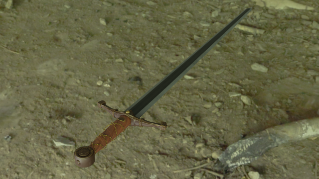 longsword medieval type xvia - low poly model 3D Model in Melee 3DExport