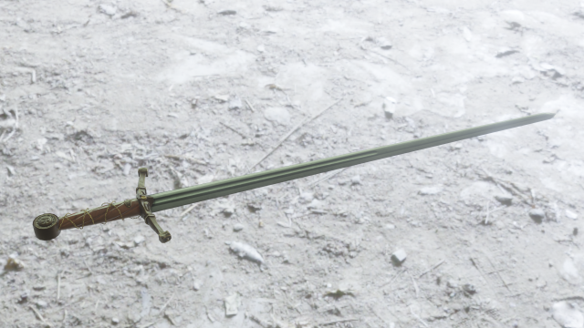 longsword medieval type xvia - low poly model 3D Model in Melee 3DExport