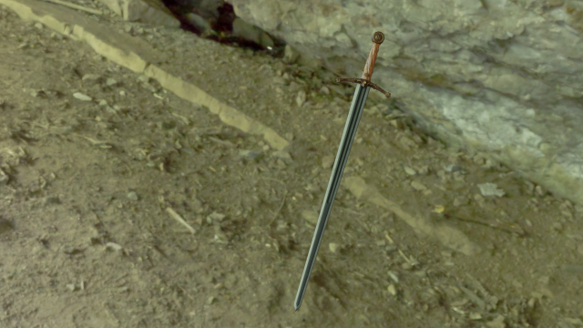 longsword medieval type xvia - low poly model 3D Model in Melee 3DExport