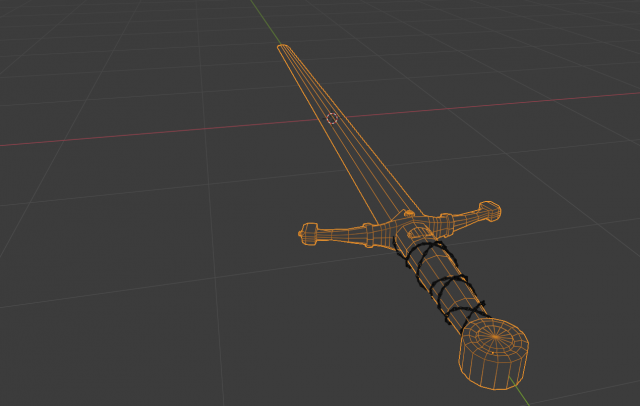 longsword medieval type xvia - low poly model 3D Model in Melee 3DExport