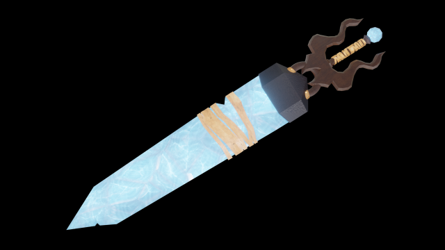 crystal greatsword 3D Model in Kavga 3DExport