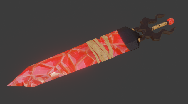 crystal greatsword 3D Model in Kavga 3DExport