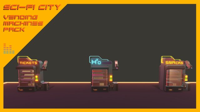 Scifi City Vending Machines Asset Pack 3D Model in Other 3DExport