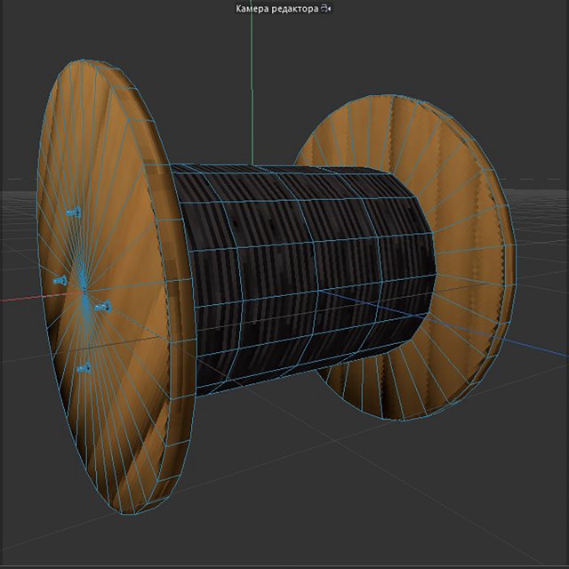 Cable reel 3D Model in Parts 3DExport