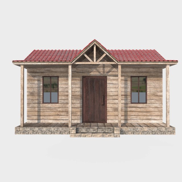 Ranch house 3D Model in Buildings 3DExport