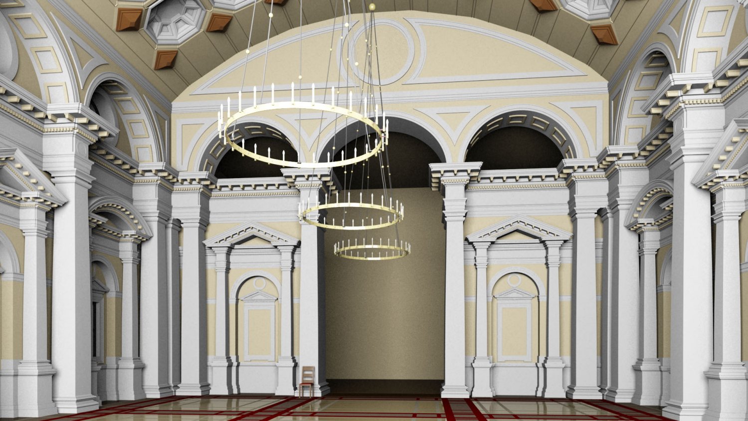 hall 3D Models in Hall 3DExport