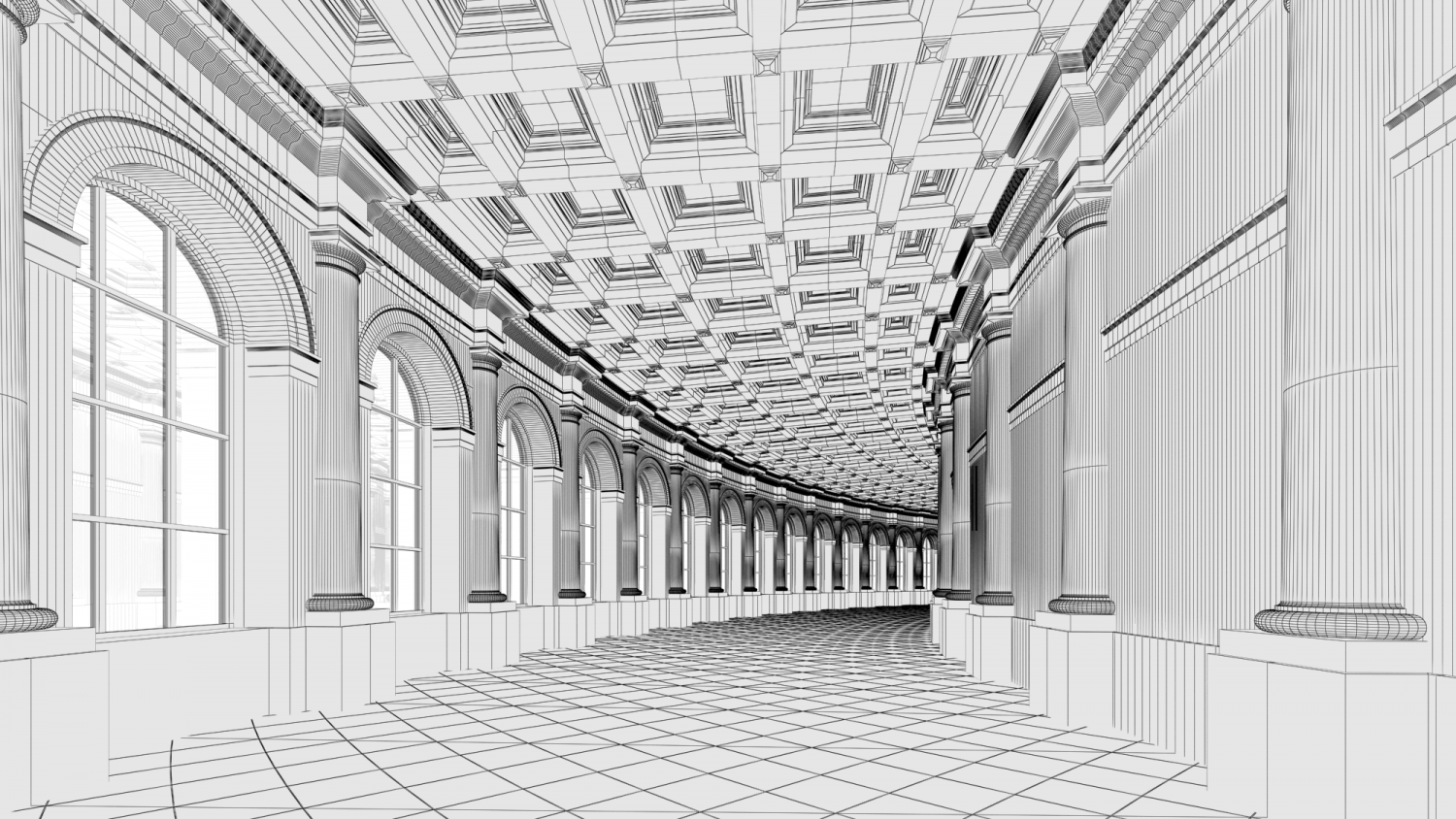 hall 3D Models in Hall 3DExport