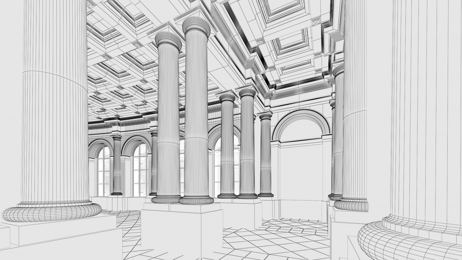 hall 3D Models in Hall 3DExport