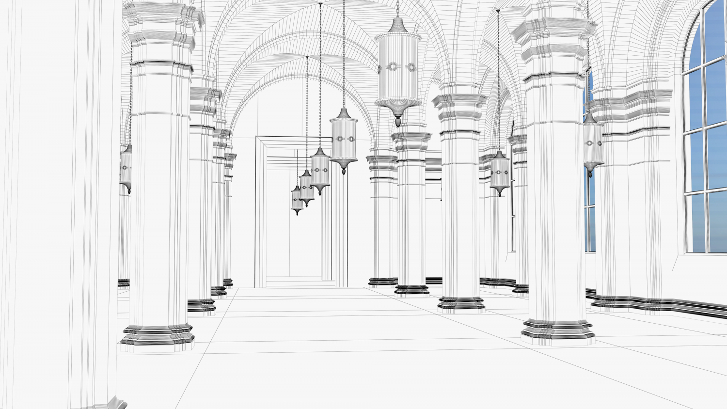 hall 3D Models in Hall 3DExport