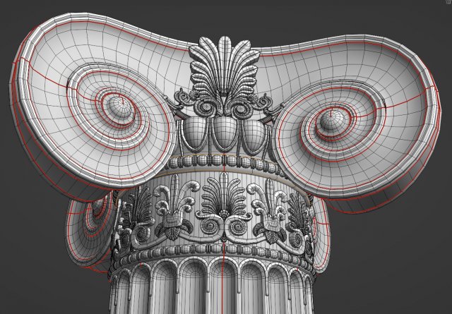 Greek column 3D Model in Sculpture 3DExport