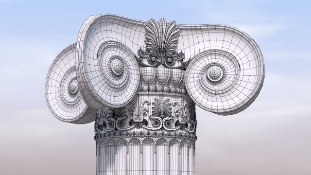 Greek column 3D Model in Sculpture 3DExport