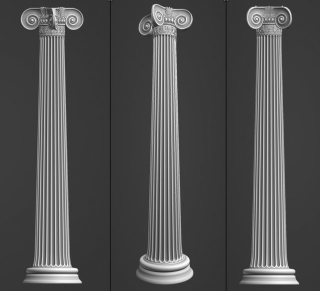 Greek column 3D Model in Sculpture 3DExport