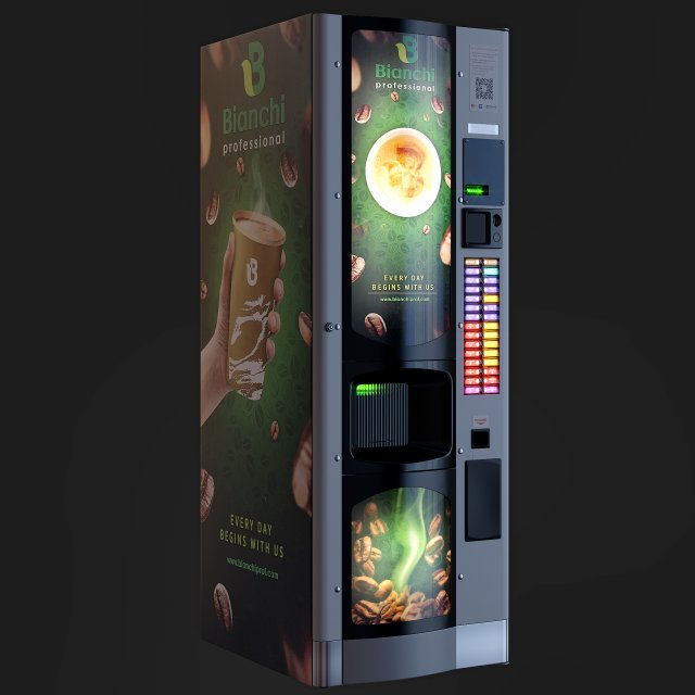 Vending coffee machine Terminal Bianchi 3D Model in Hall 3DExport