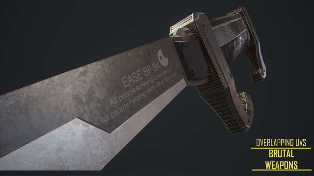 gameready- modern curved blade 3D Model in Melee 3DExport