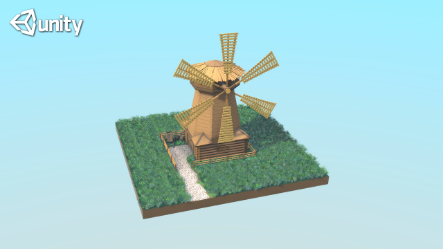 low-poly windmill 3D Model in Buildings 3DExport