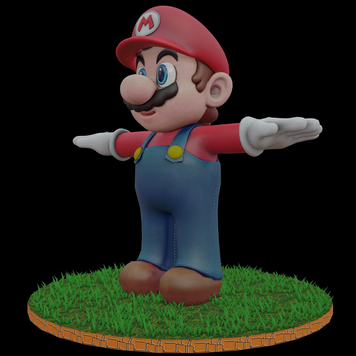 mario bros rigged low-poly 3D Models in Cartoon 3DExport