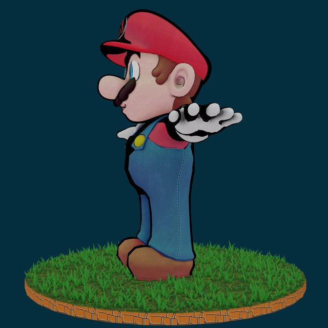 mario bros rigged low-poly 3D Model in Cartoon 3DExport