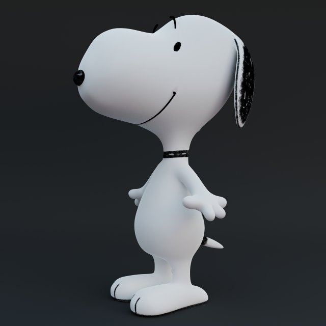 snoopy classic rigged low-poly 3D Model in Cartoon 3DExport
