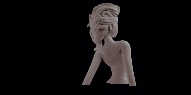 disney elsa frozen statue sculpt 3d print stl files download files ...