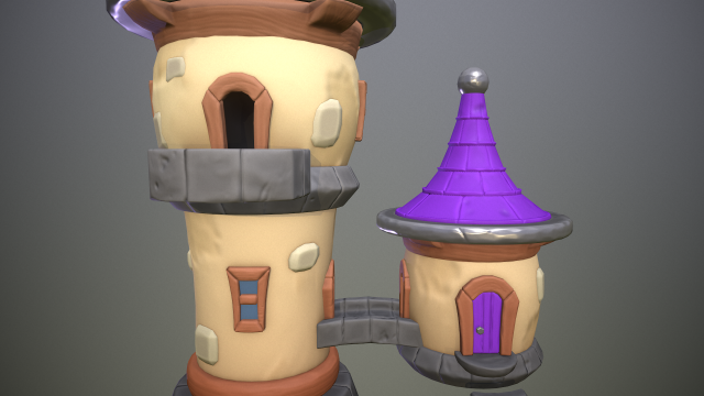 Stylized magic tower 3D Model in Buildings 3DExport