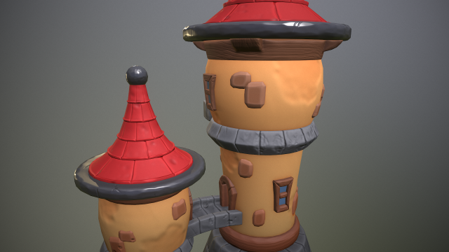 Stylized magic tower 3D Model in Buildings 3DExport